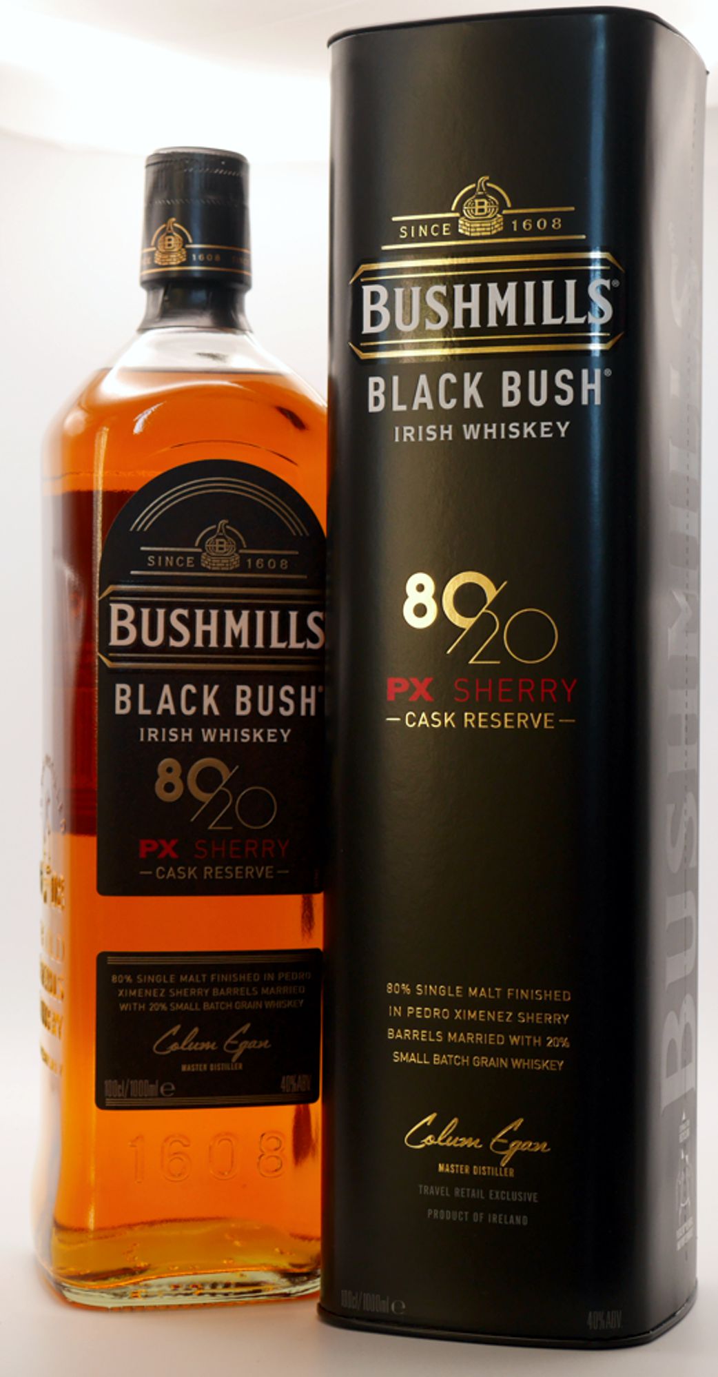 Bushmills Black Bush80/20 PX Sherry Cask 1 Liter Irish Whiskey|Travel ...